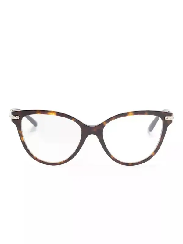 JIMMY CHOO Cat-eye Glasses With Tortoiseshell Effect - Gold