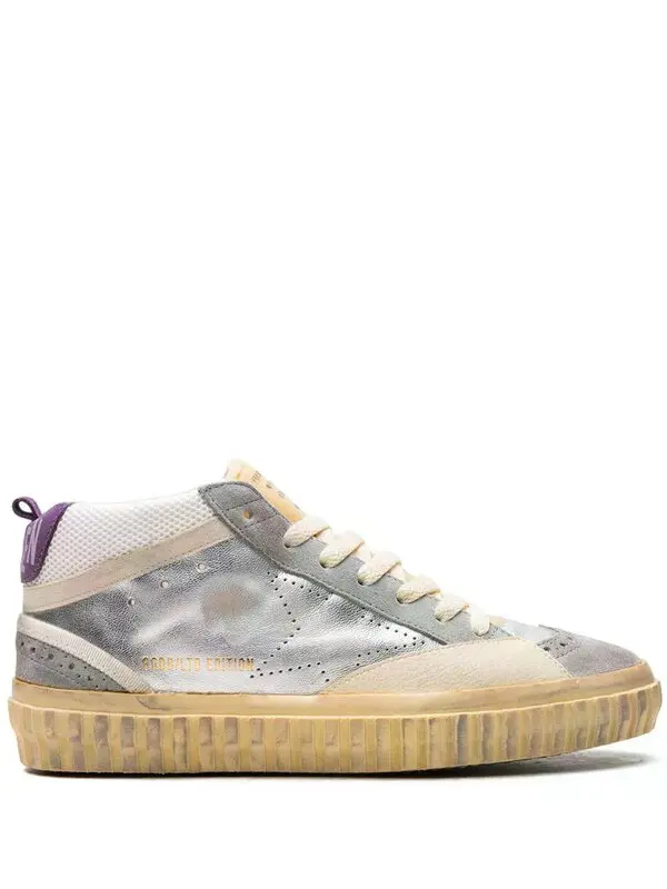 GOLDEN GOOSE Mid Star Sneakers - Silver