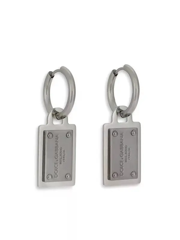 Dolce & Gabbana Logo-tag Drop Earrings