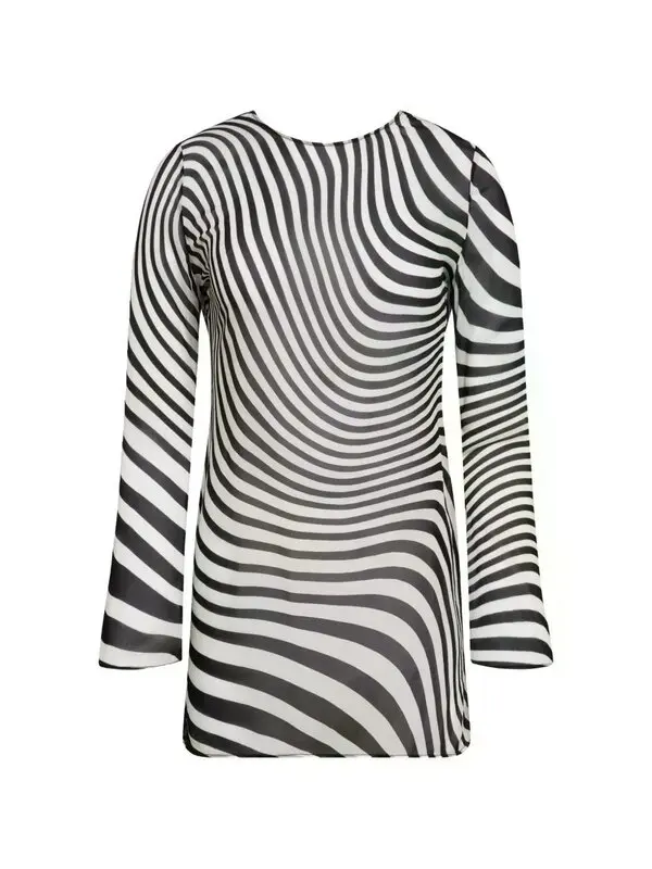 MAISON CLOSE Zebra Print Mini Dress - Black