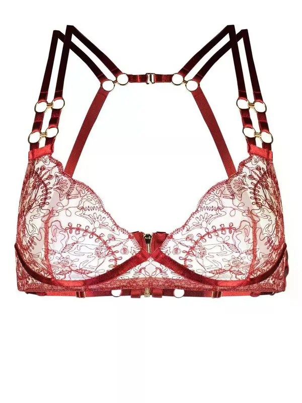 BORDELLE Cymatic Plunge Wire Bra - Red