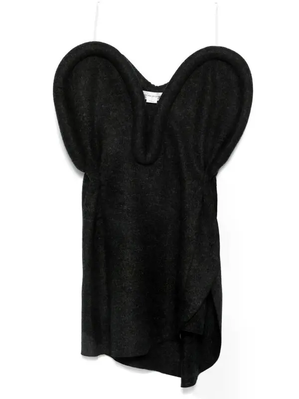 Victoria Beckham 3d Detail Mini Dress - Grey