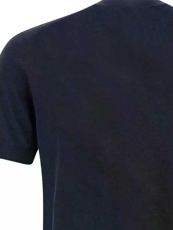 PAOLO PECORA Silk-blend T-shirt - Blue