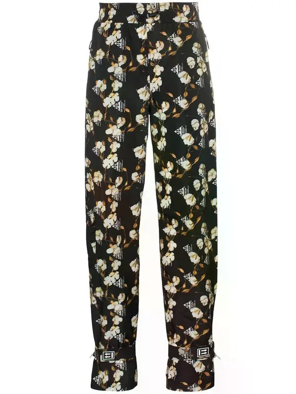 Off-White Floral Print Track Pants
