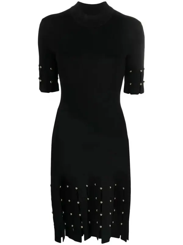 Simkhai Dina Mock-neck Knitted Dress - Black
