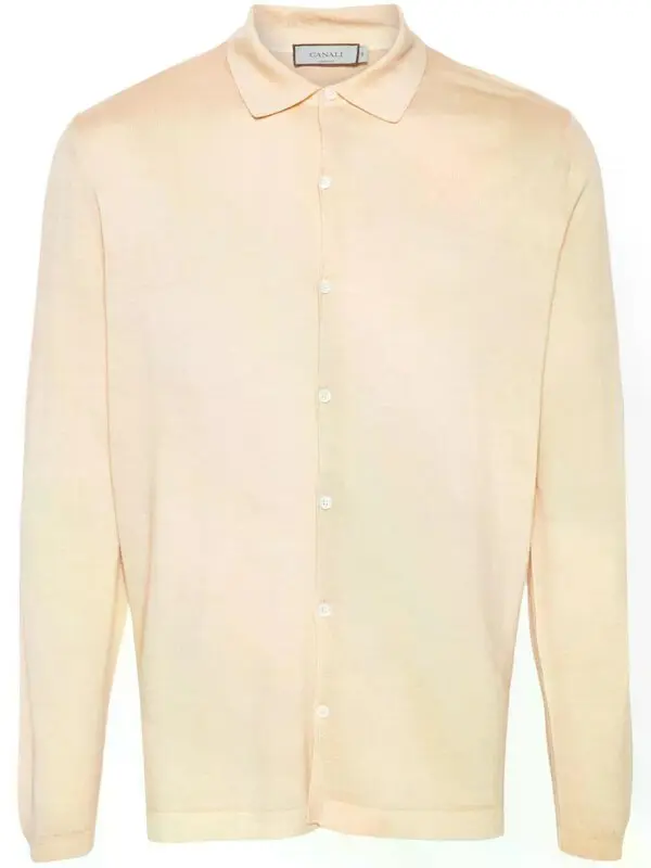 Canali Polo-collar Cardigan