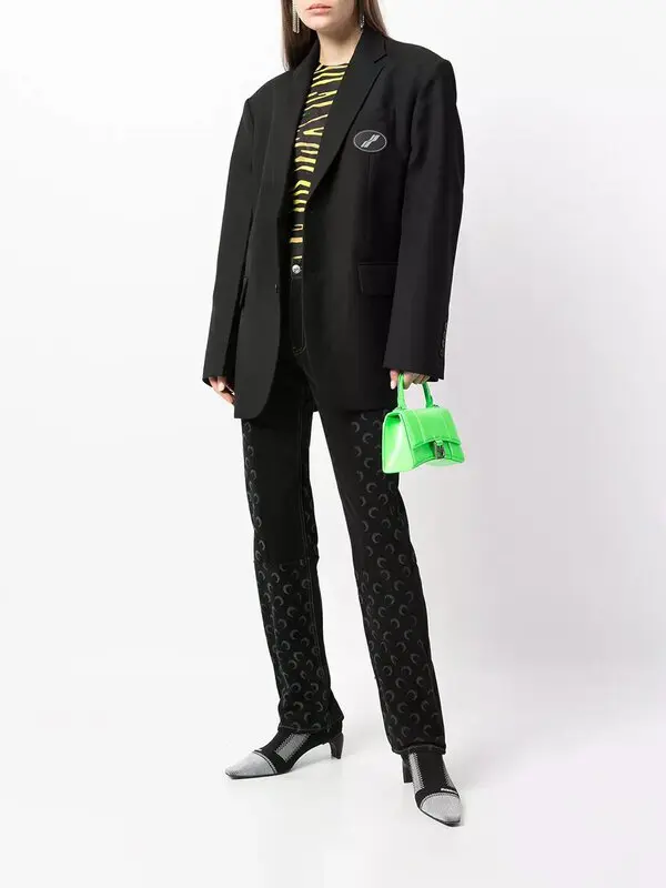 We11Done Oversized Suit Logo-patch Blazer