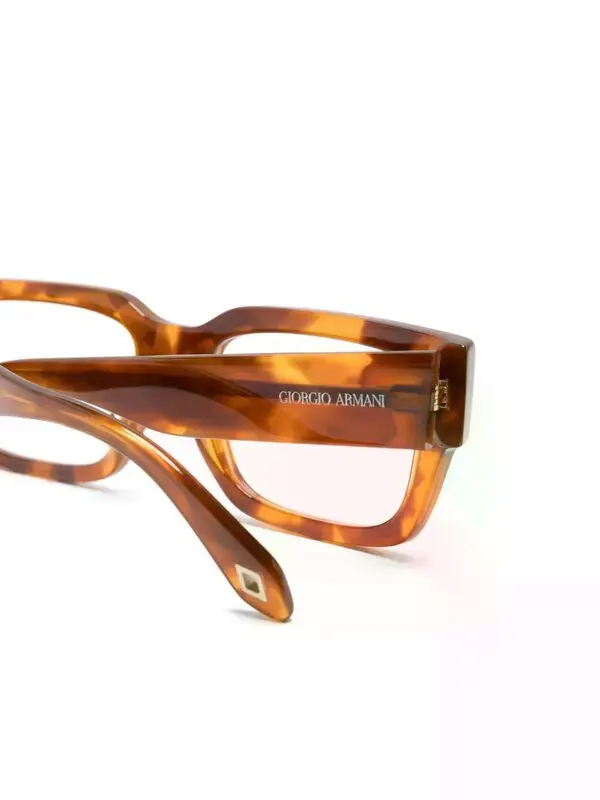 Giorgio Armani Tortoiseshell Rectangle Eyeglasses