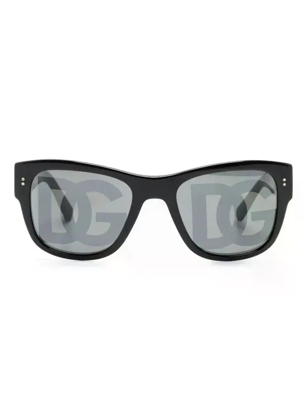 Dolce & Gabbana Domenico Logo-print Tinted Sunglasses - Black