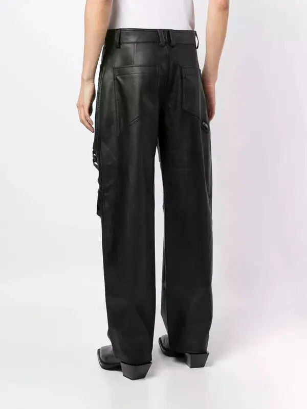 AV VATTEV Laser-cut Straight-leg Trousers