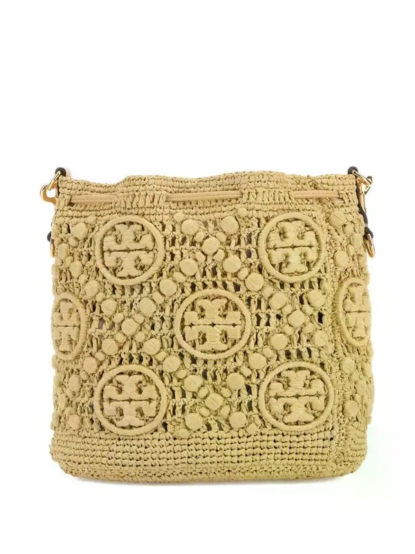 Tory Burch Monogram Pattern Drawstring Bucket Bag