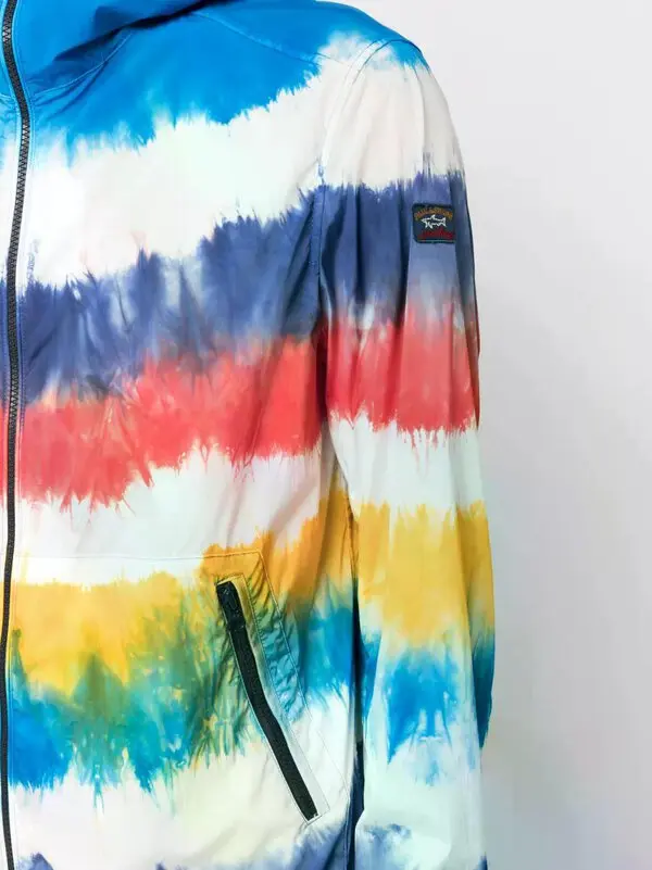 Paul & Shark Logo Patch Tie-dye Hooded Jacket