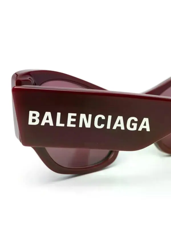 Balenciaga Enamelled Logo Cat Eye Frame Sunglasses