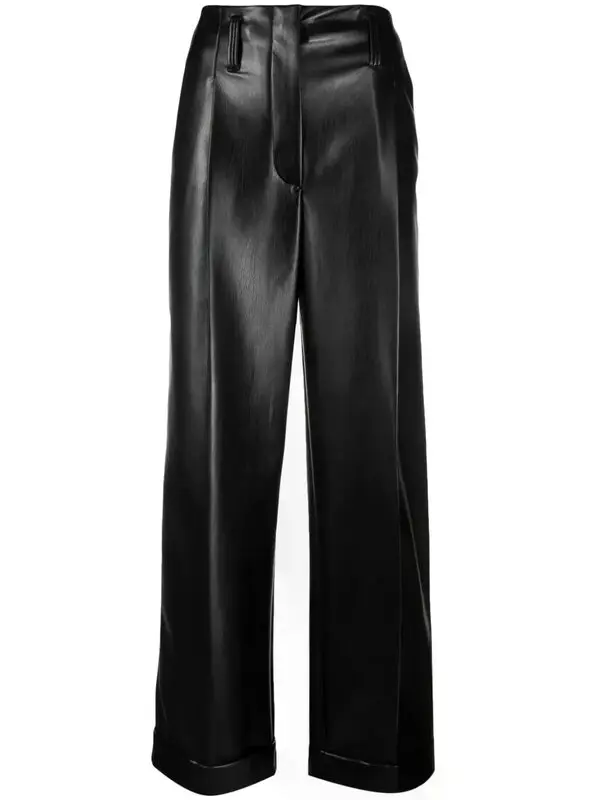 Philosophy Di Lorenzo Serafini Faux-leather Trousers - Black