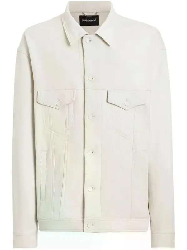 Dolce & Gabbana Logo Plaque Shirt Jacket