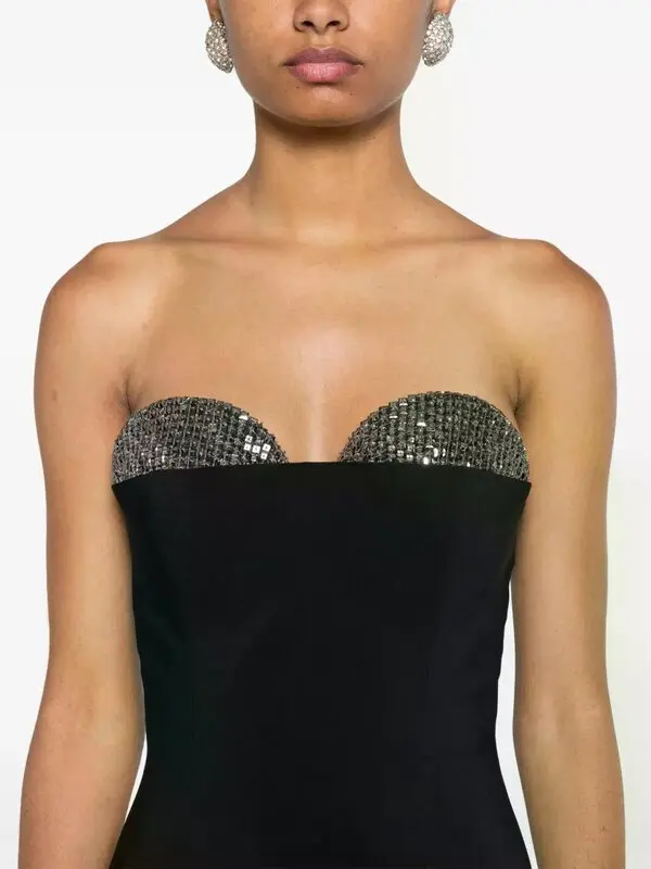 GENNY Strapless Sequin-detailed Midi Dress