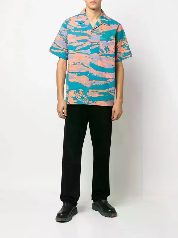MAHARISHI Graphic-print Camp-collar Shirt
