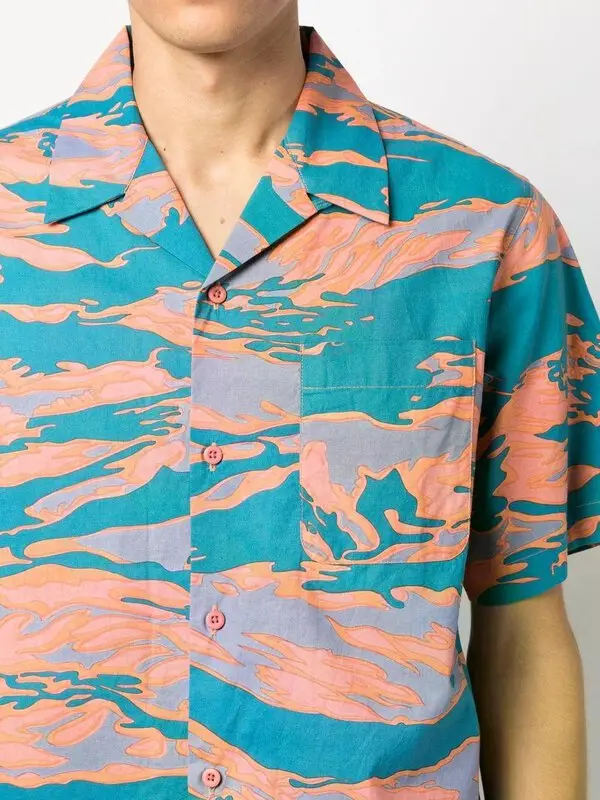 MAHARISHI Graphic-print Camp-collar Shirt