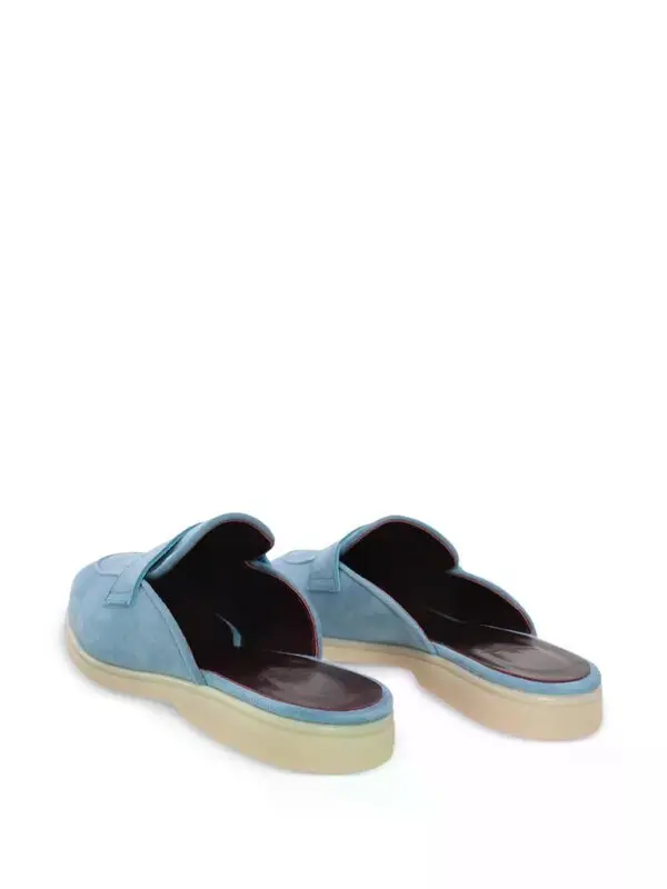 BOUGEOTTE Suede Mules - Blue
