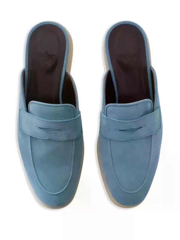 BOUGEOTTE Suede Mules - Blue