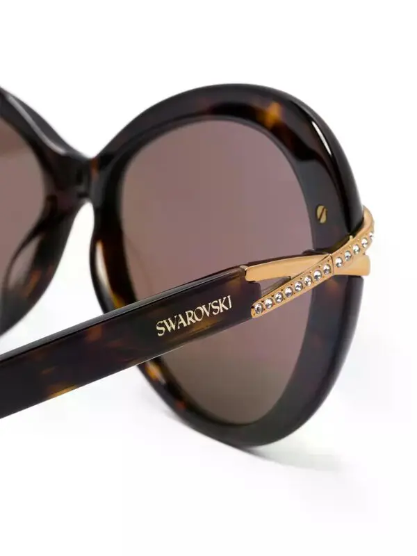 SWAROVSKI Crystal-embellished Tortoiseshell Effect Sunglasses