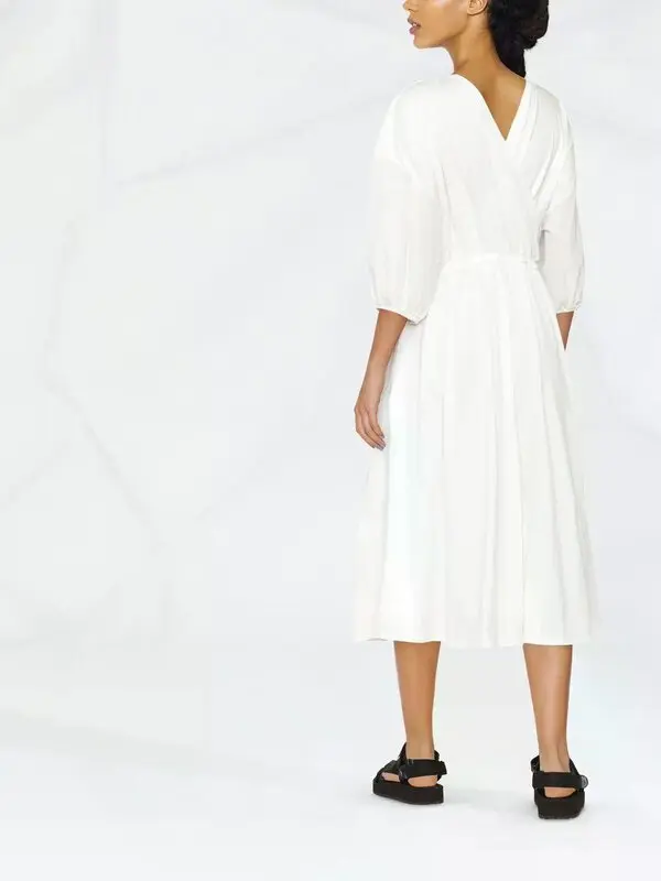 Moncler Belted Cotton Midi Dress