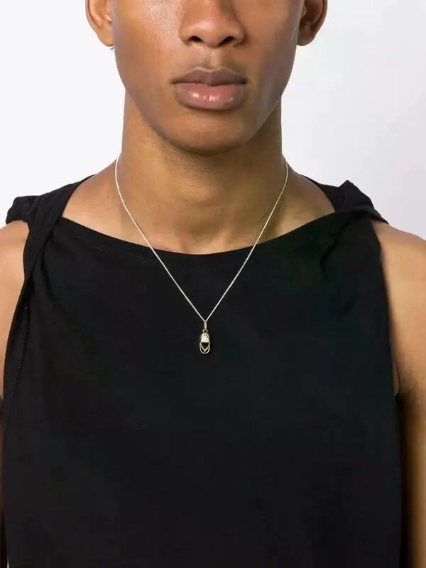 CAPSULE ELEVEN Sterling Onyx Pendant Necklace - Silver
