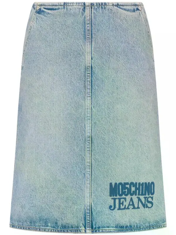 Moschino Cotton Pencil Skirt - Blue