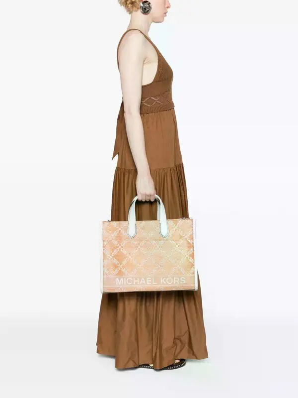Michael Kors Large Gigi Tote Bag With Monogram Jacquard