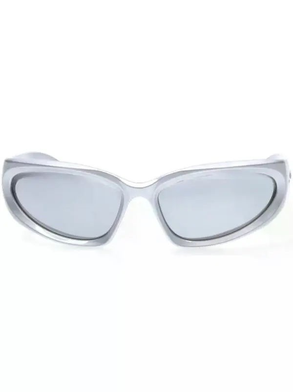 Balenciaga Oval Frame Sunglasses - Silver