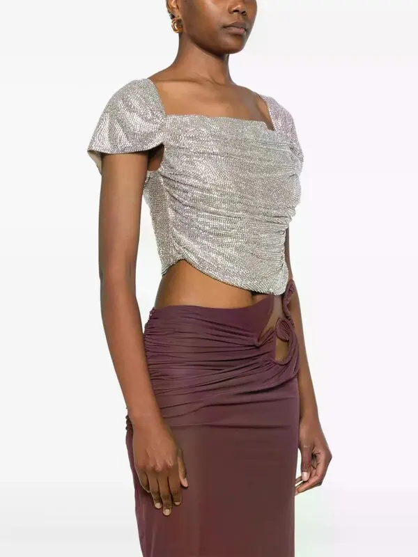 Giuseppe Di Morabito Crystal Embellished Off-shoulder Top