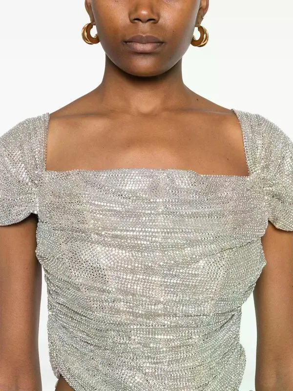 Giuseppe Di Morabito Crystal Embellished Off-shoulder Top