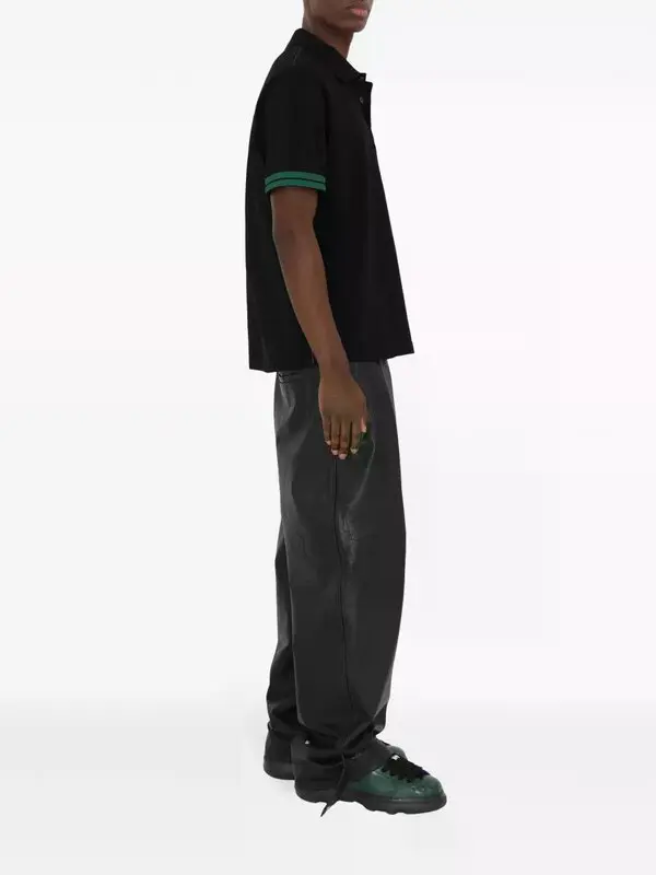 Burberry Striped-cuffs Polo Shirt