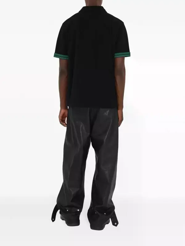 Burberry Striped-cuffs Polo Shirt