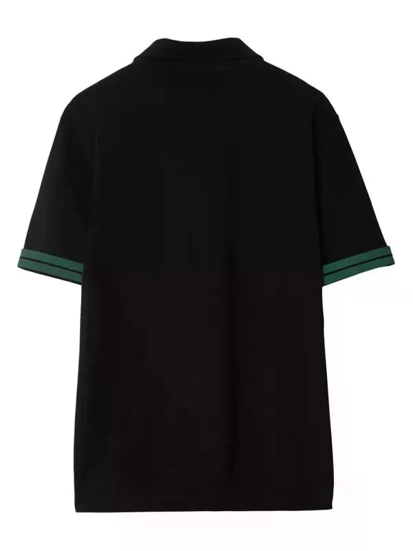 Burberry Striped-cuffs Polo Shirt