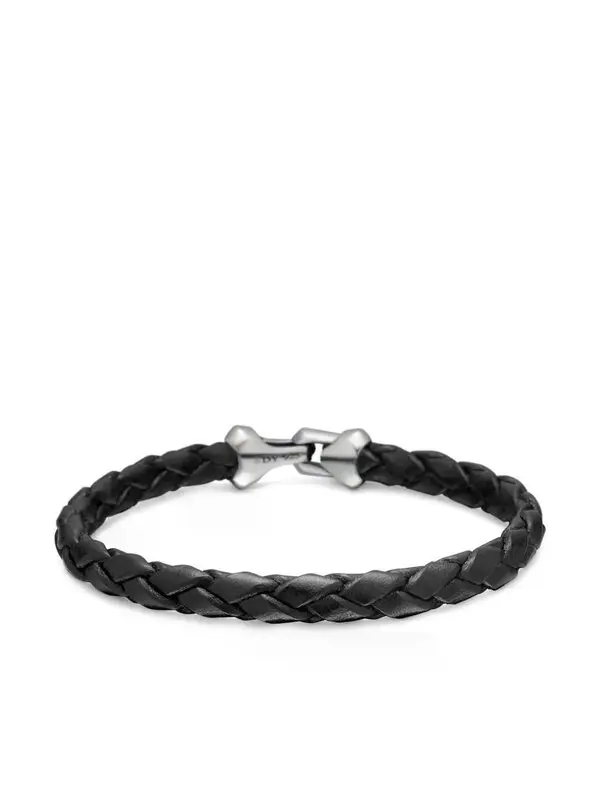 David Yurman Sterling Armory Leather Bracelet - Silver