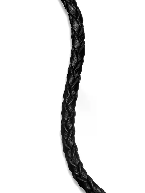 David Yurman Sterling And Leather Braided Bracelet