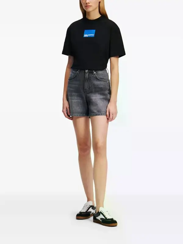 Karl Lagerfeld High-rise Denim Shorts
