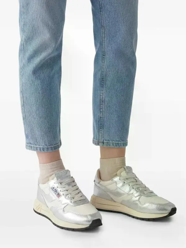 AUTRY Tone Lace-up Sneakers - Silver