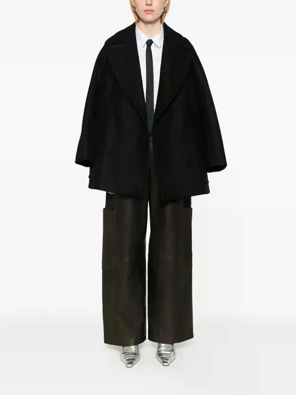 Khaite Chocolate Lambskin Trousers