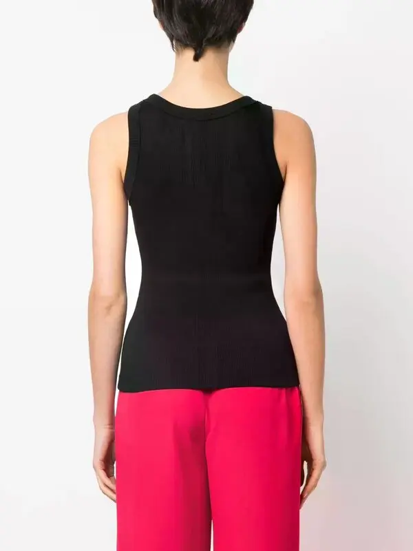 STYLAND Ribbed Knit Tank Top - Black