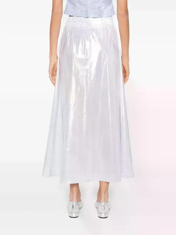 D.exterior A-line Midi Skirt With Drawstring Waistband