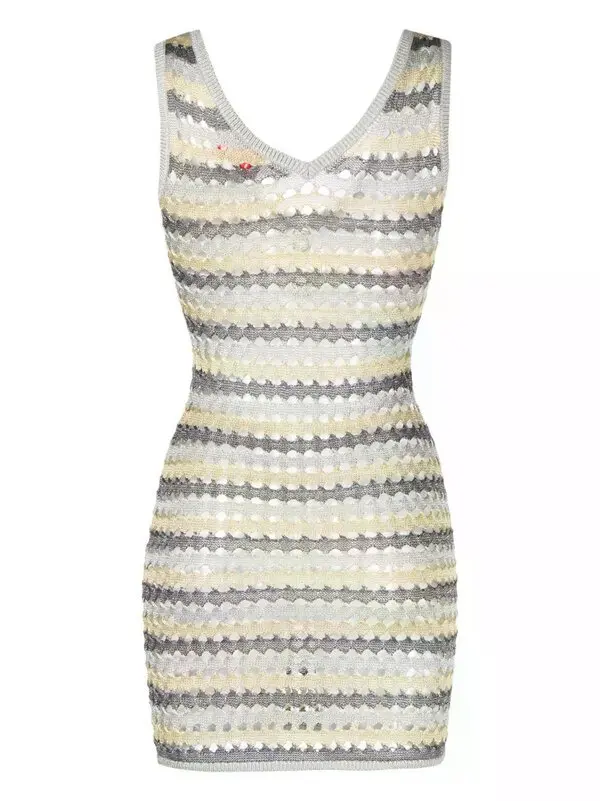 Solid & Striped Tricot-knit Mini Dress - Silver