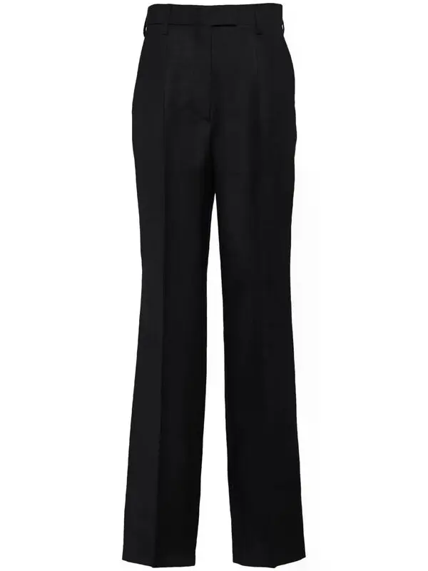 Prada Triangle Logo Kid Mohair Trousers