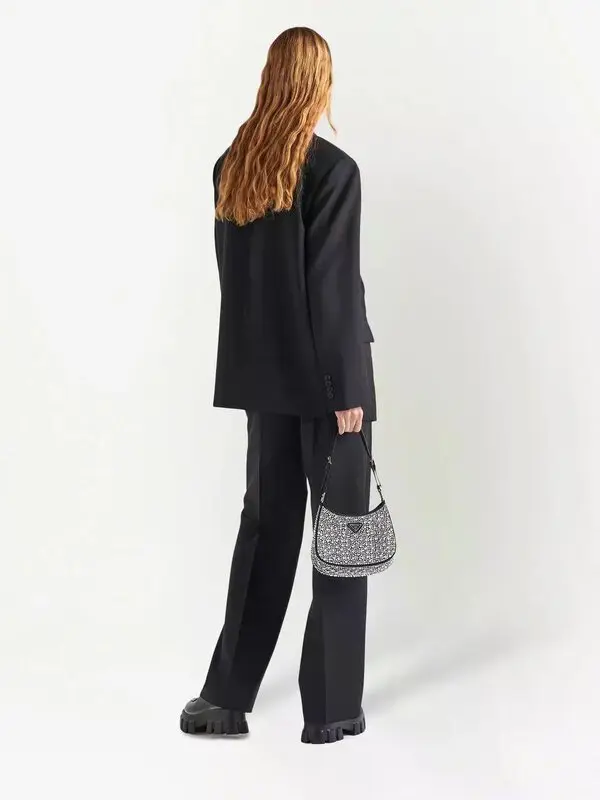 Prada Triangle Logo Kid Mohair Trousers
