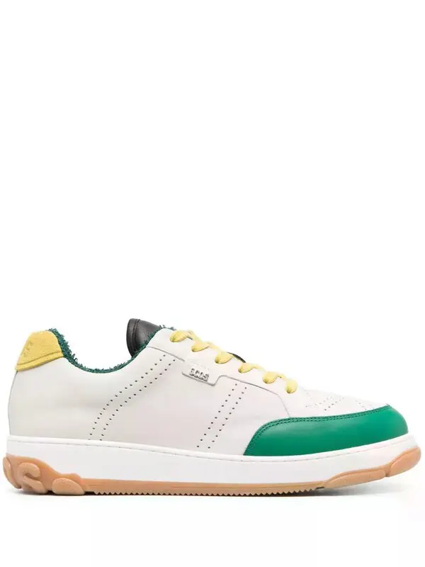 Gcds Retrò Nami" Low-top Colour-block Calf Leather Sneakers - Neutrals