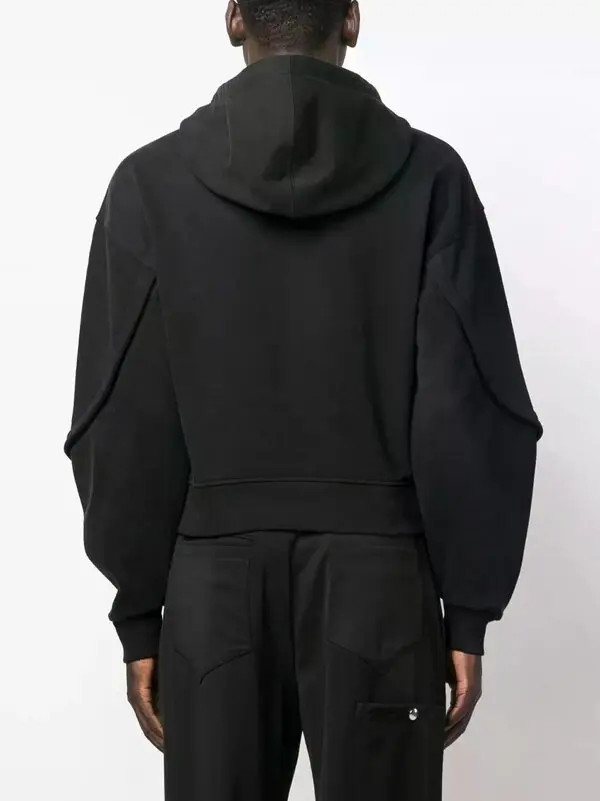 MUGLER Balloon Sleeves Drawstring Hoodie