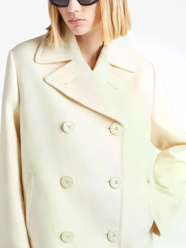 Prada Double-breasted Wool Peacoat
