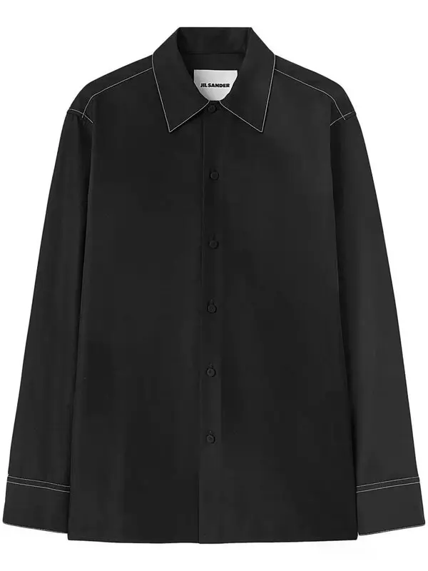 JIL SANDER Long-sleeve Contrast-stitching Shirt