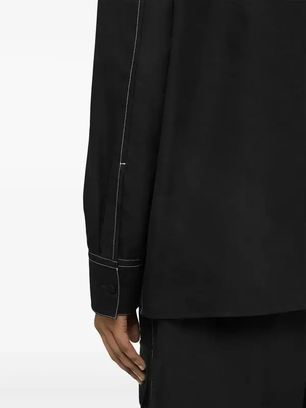 JIL SANDER Long-sleeve Contrast-stitching Shirt